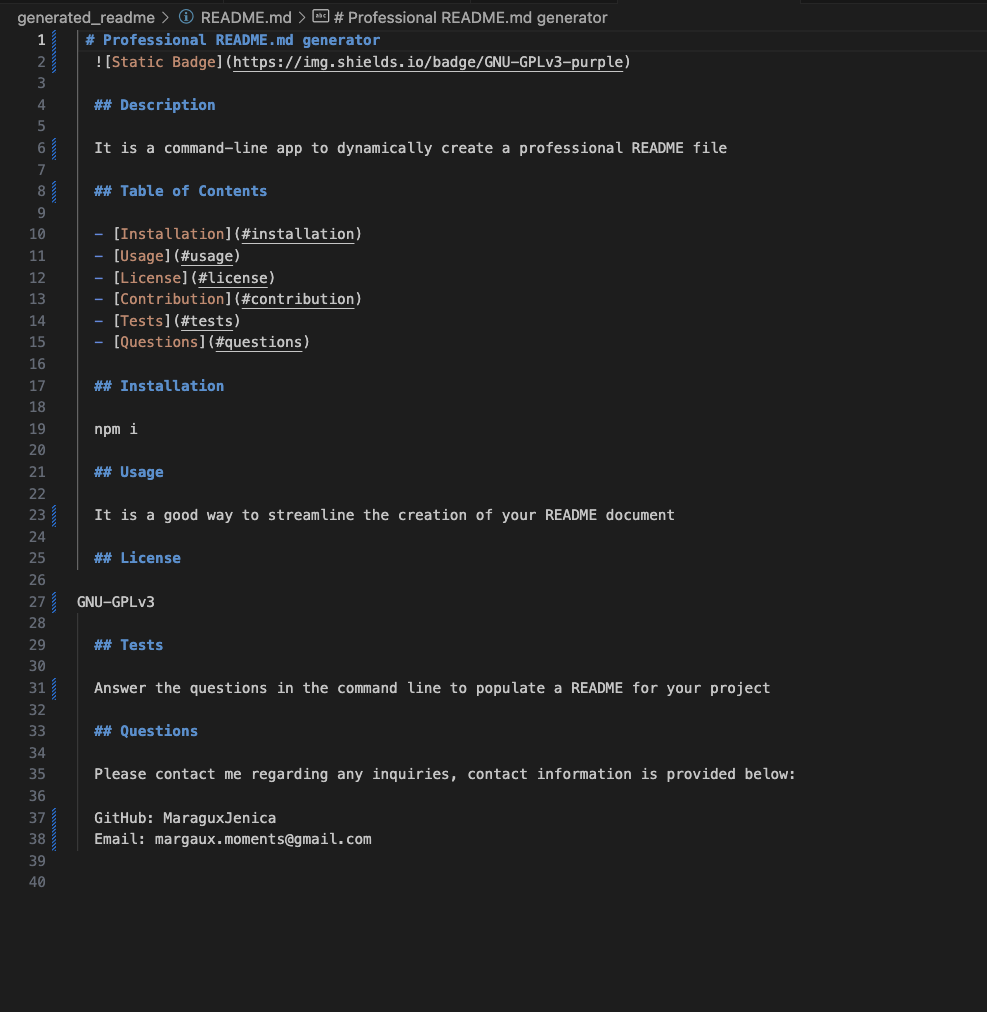 readme-generator readme-generator